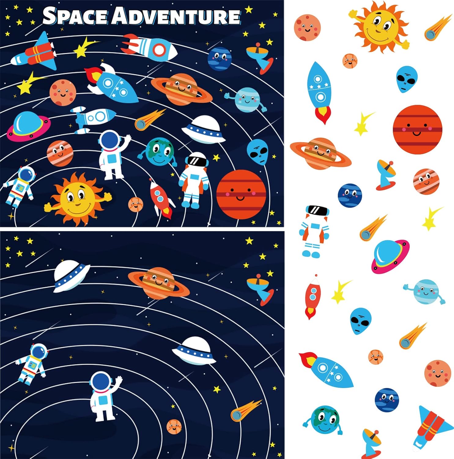 Amazon.com: chiazllta 12 Packs Space Stickers for Kids Outer Space ...