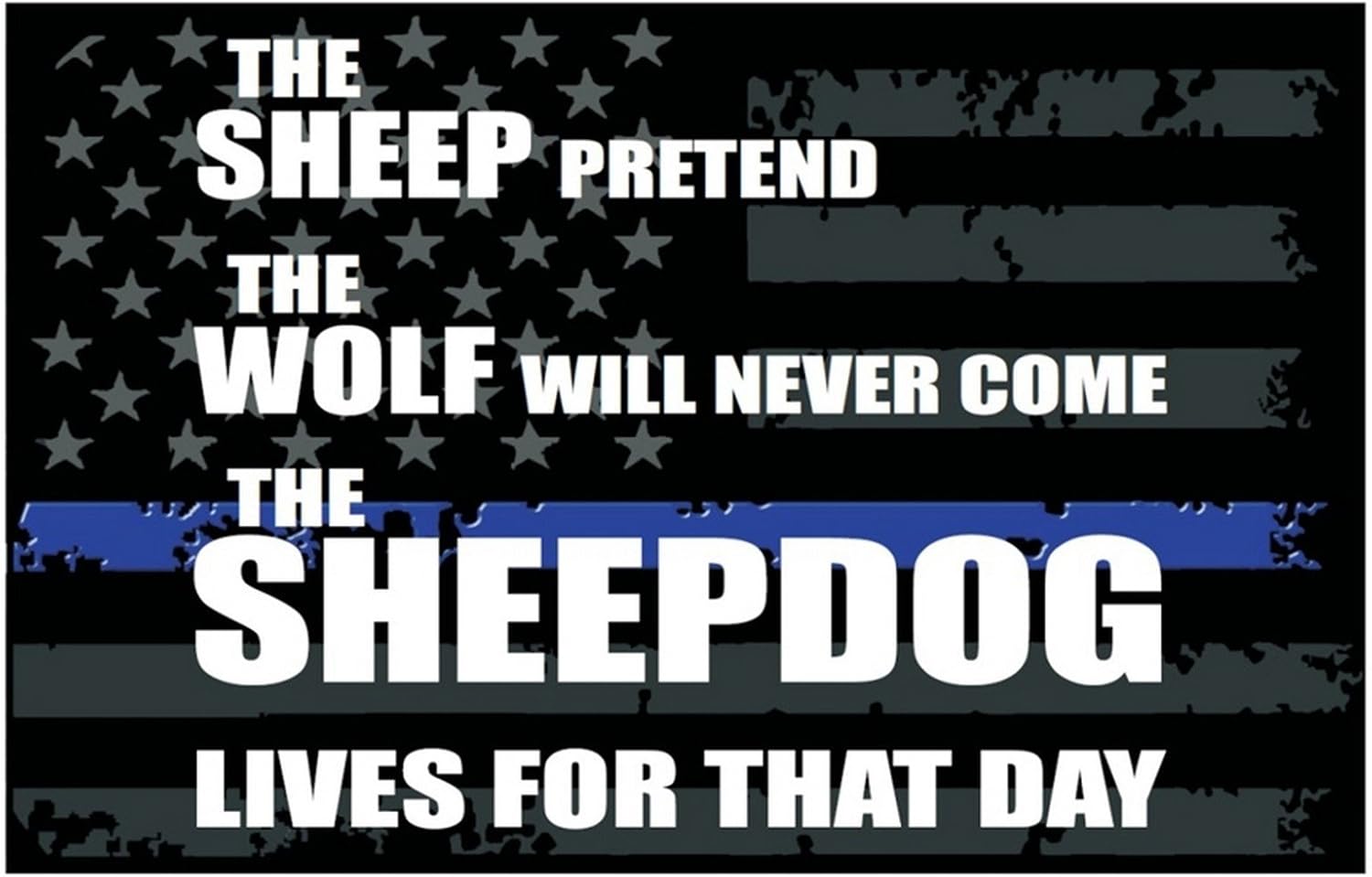 Amazon.com: Thin Blue Line Sheepdog Reflective Decal-2x3 in : Sports ...