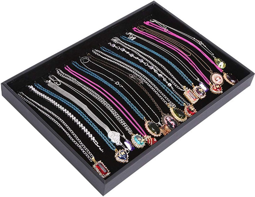 Amazon.com: ByKen 20 Hooks Necklace Organizer Box/Tray, Chains Showcase ...