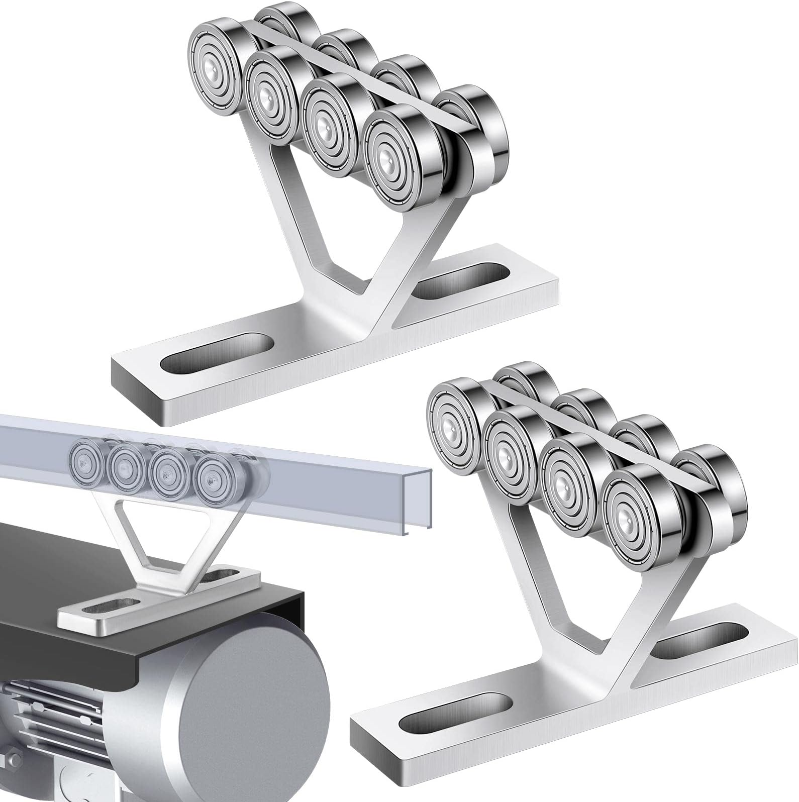 Amazon.com: SIWOOD Electric Hoist Installation Roller Trolley 4 Wheel ...