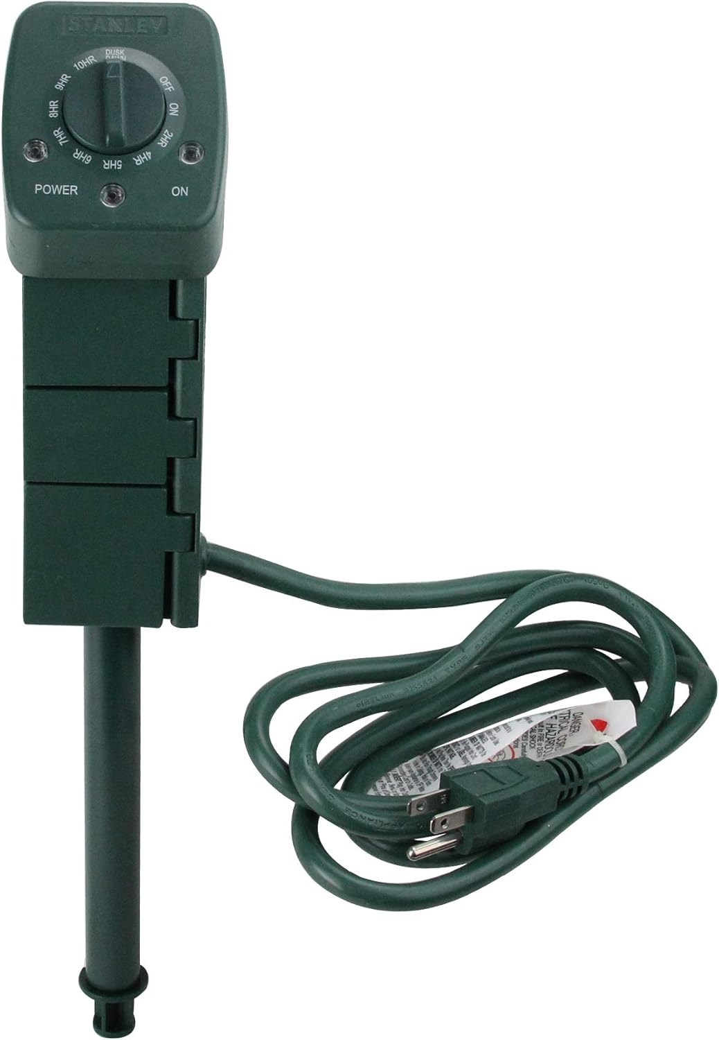 Stanley Outdoor Plug Bank 3-Outlet Photocell Countdown Ground Stake ...