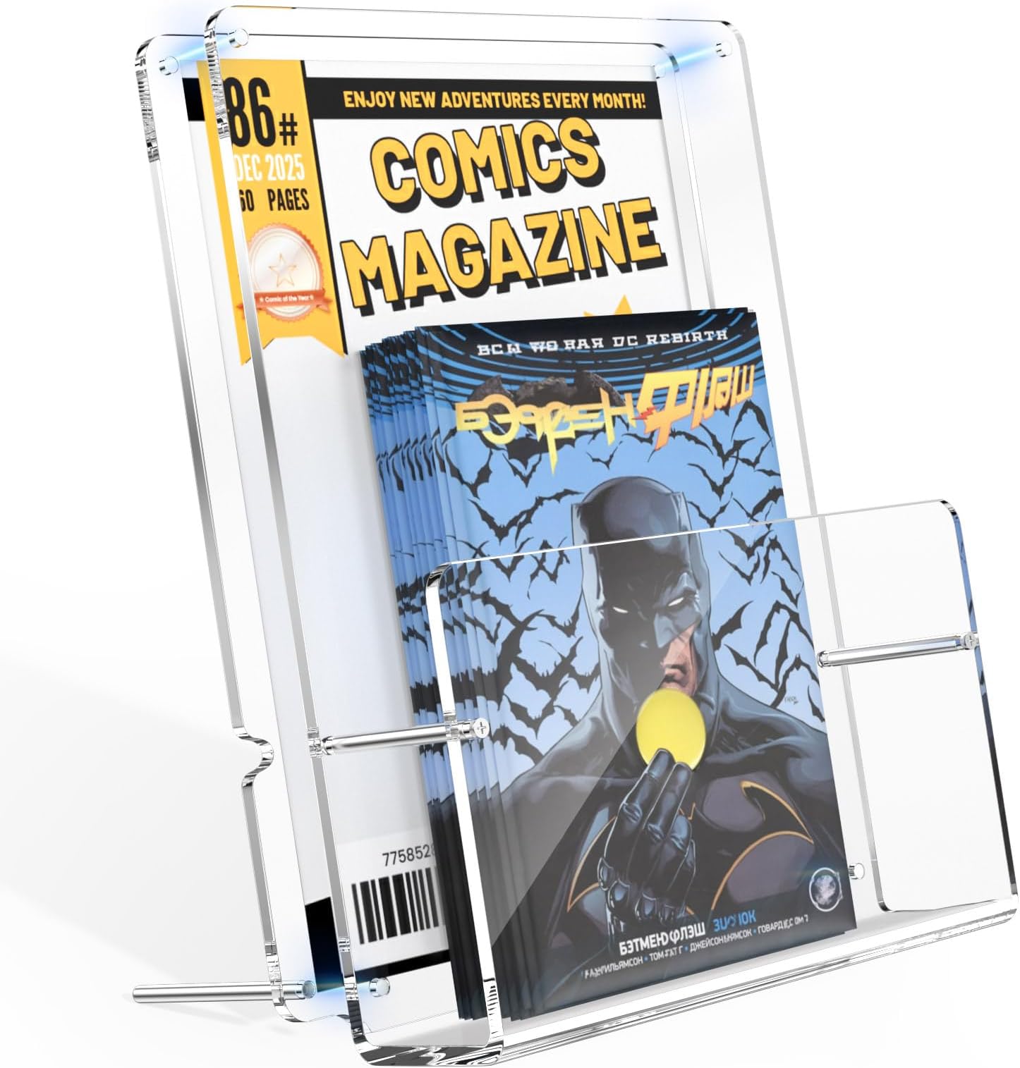 Amazon.com : NIUBEE Acrylic Comic Book Stand: Tilted Magnetic Magazine ...