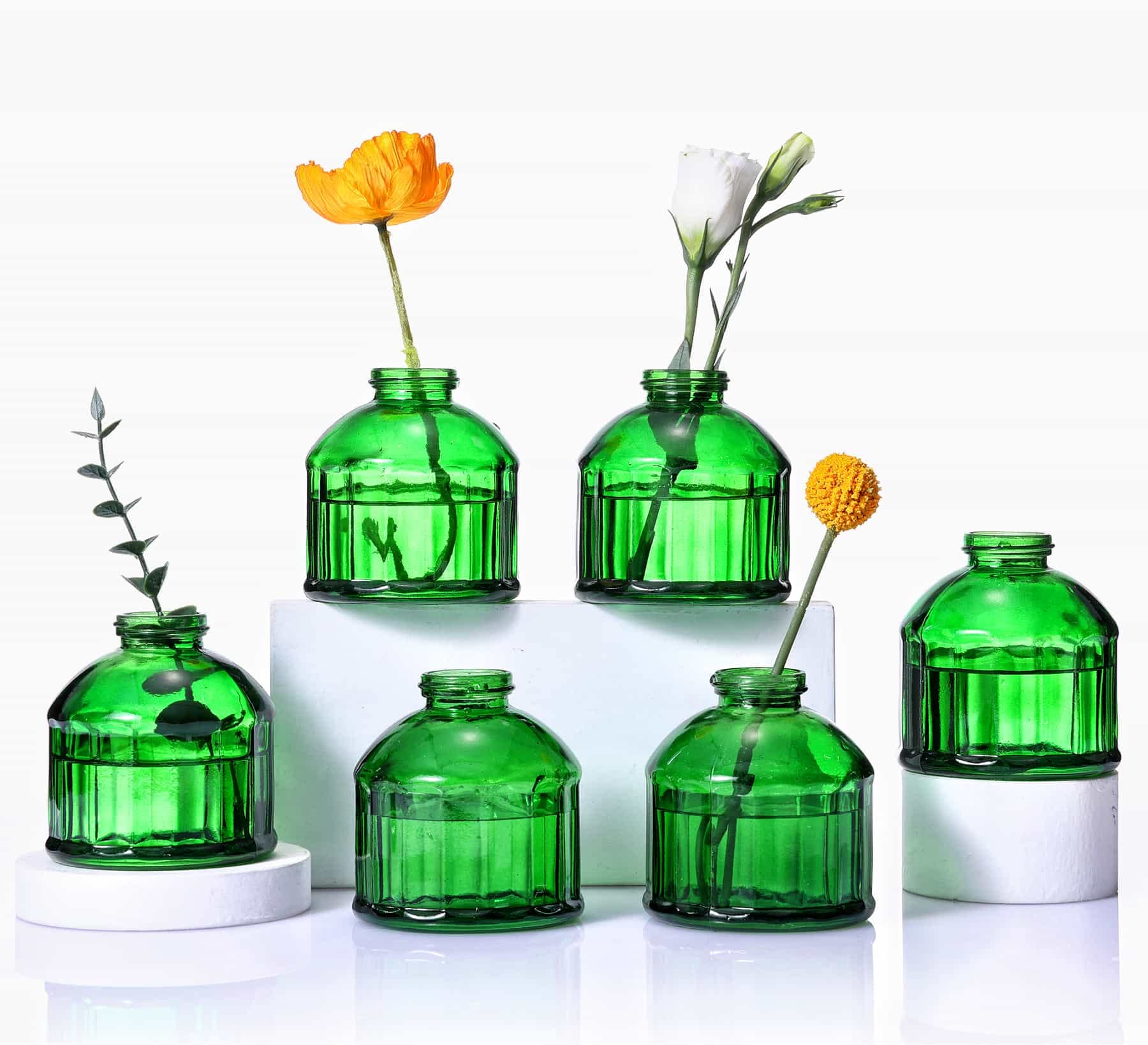 Amazon.com: Aebor Glass Bud Vases Set of 6, Glass Flower Vases Small ...