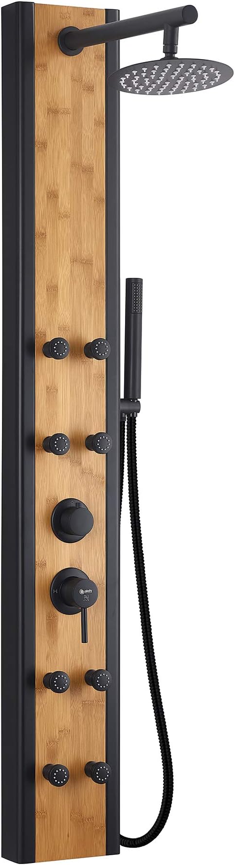 57 In. 8-Jet Multifunction Shower Panel System With Adjustable Rainfall ...