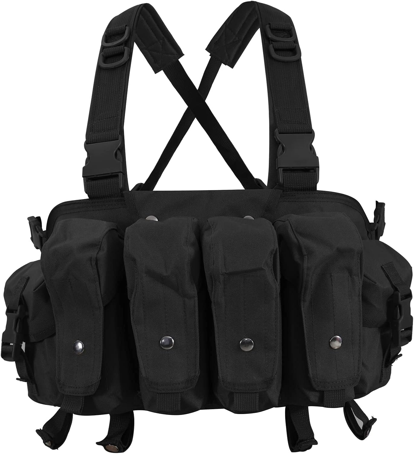 Amazon.com: HRTACPAG 7 Pockets Tactical Chest Rig Vest Adjustable ...