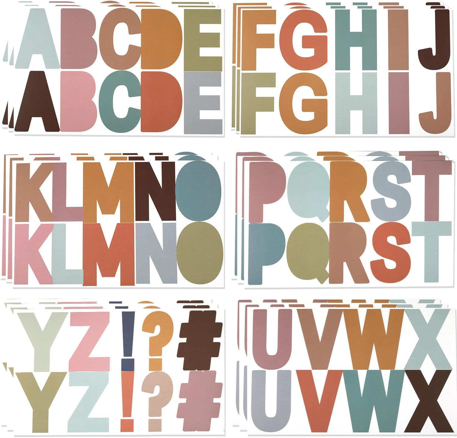 Amazon.com: 232pcs 24 Sheets Letter Stickers, 2.5 Inch Self Adhesive ...