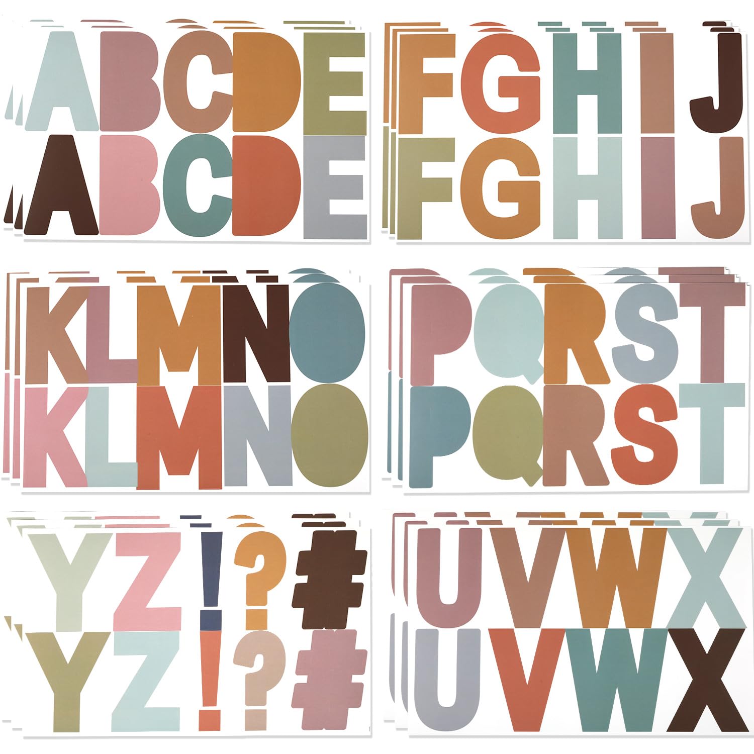 Amazon.com: 232pcs 24 Sheets Letter Stickers, 2.5 Inch Self Adhesive ...