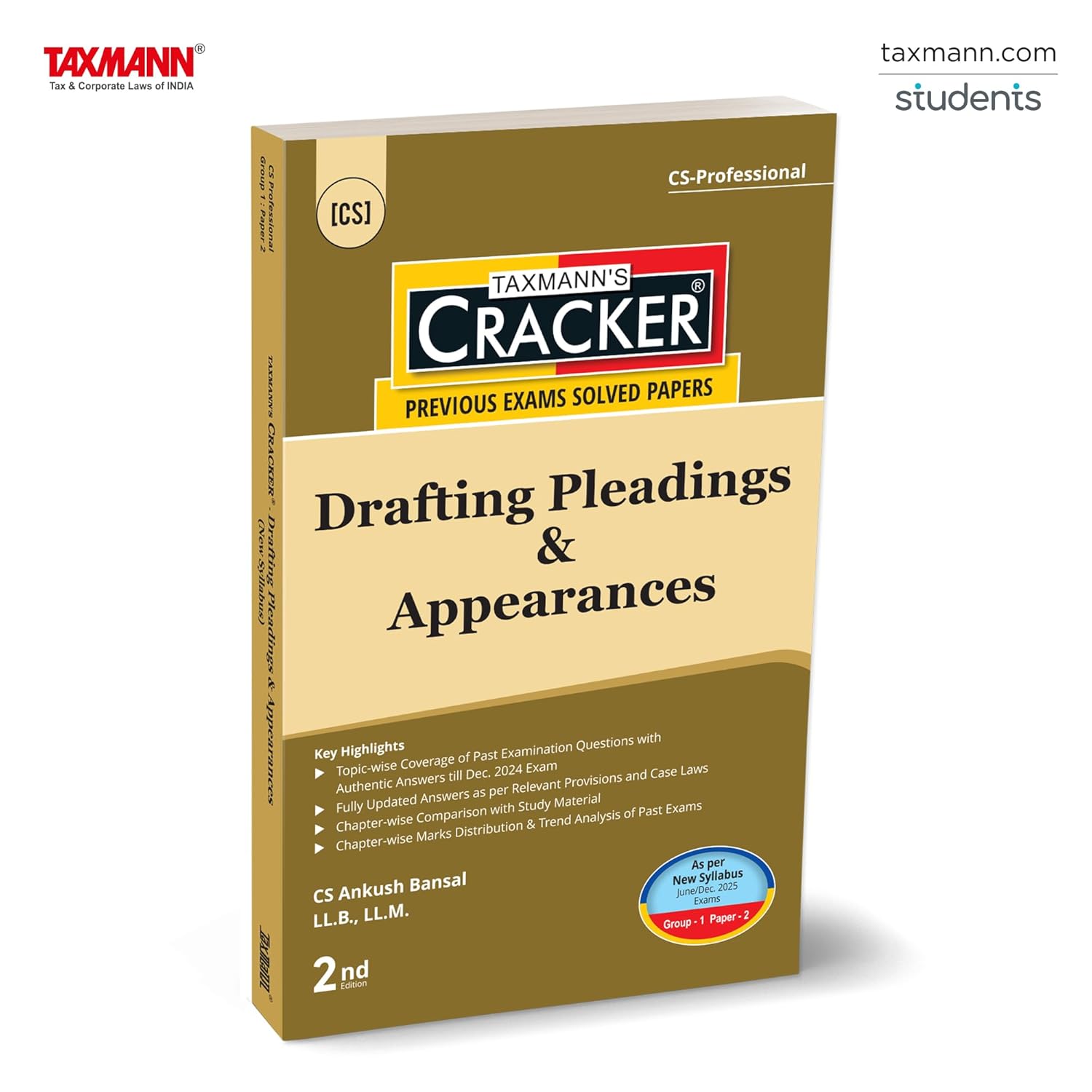 Buy Taxmann's CRACKER for Drafting Pleadings & Appearances (Paper 2 ...