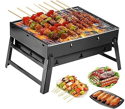 Amazon.com: Portable Charcoal Grill for Camping Small Tabletop BBQ Grill for Picnic Trip ...