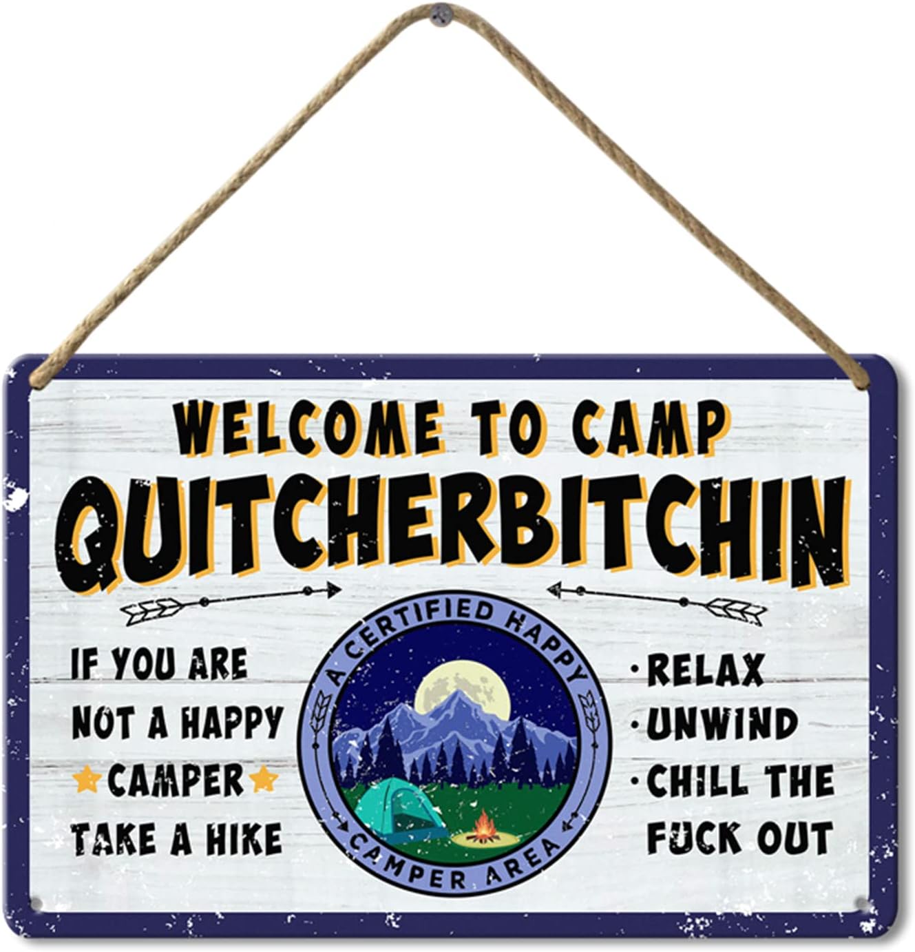Amazon.com: New Vintage Metal Tin Sign Camping Welcome to Camp ...