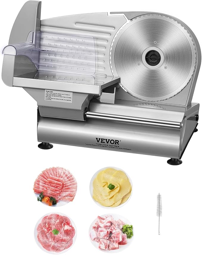 Amazon.com: VEVOR Meat Slicer, 180W Electric Deli Food Slicer, 7.5 inch ...