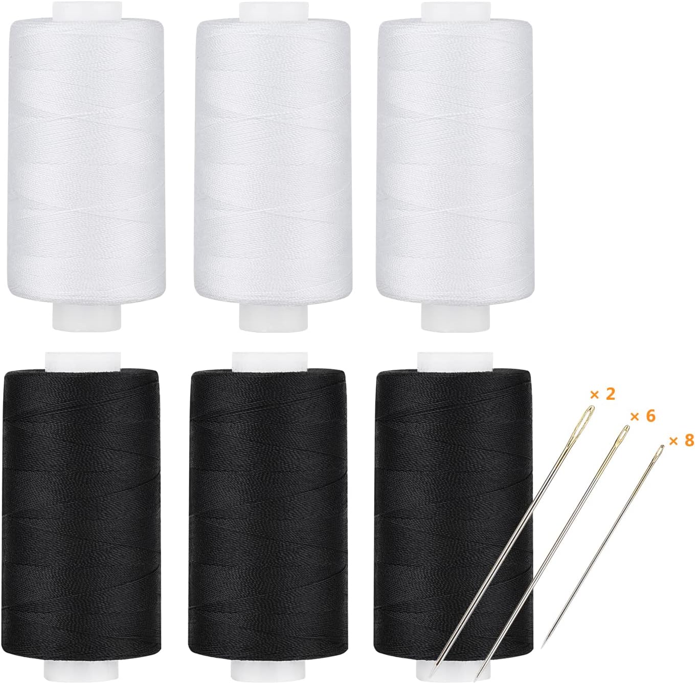 Amazon.com: Coats & Clark 2 Pack - 1 Black and 1 White Dual Duty All ...