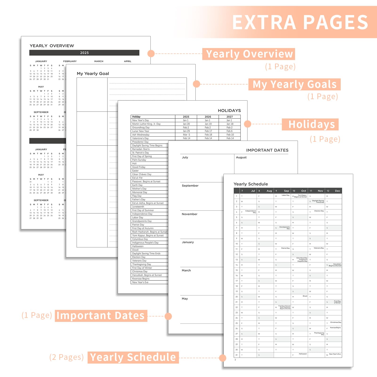 Snapklik.com : AHGXG Planner 2025-2026, Weekly And Monthly Academic ...