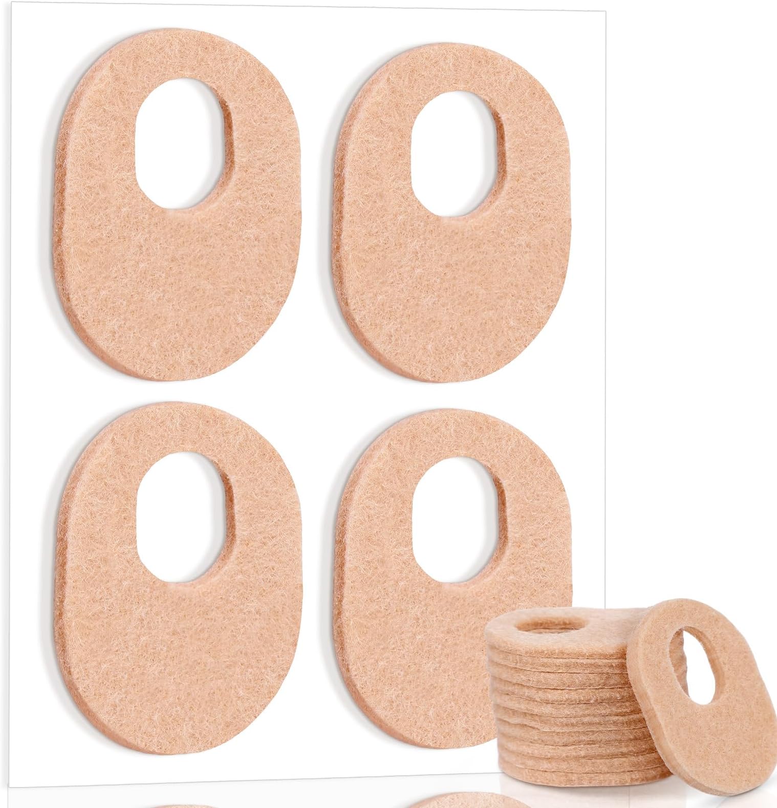 Amazon.com : Extra Thick Oval Callus Pads, 1/4" Thick Felt, 100 Pack ...