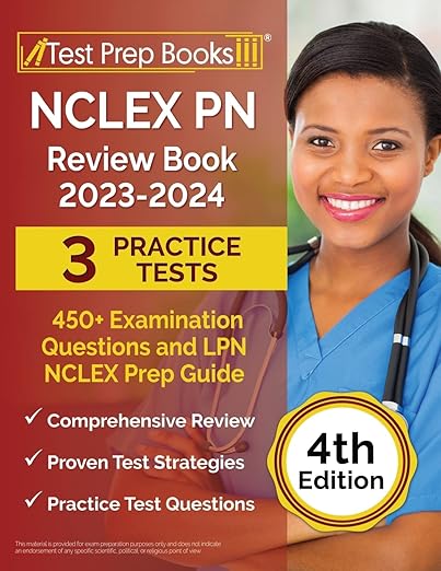 NCLEX PN Review Book 2023 - 2024: 3 Practice Tests (450+ Examination ...
