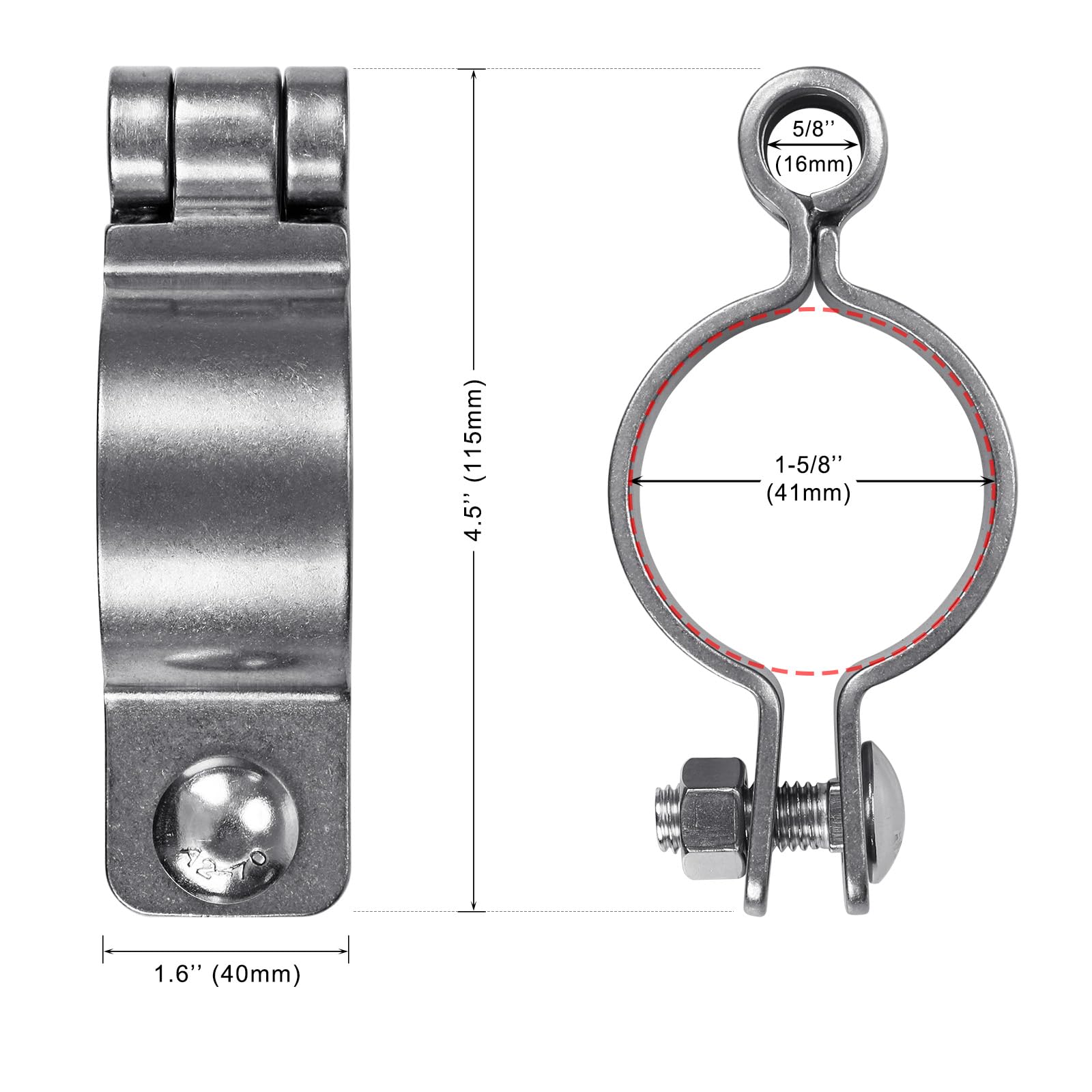 Snapklik.com : Insaga 304 Stainless Steel Thick Gate Hinges, Heavy Duty ...
