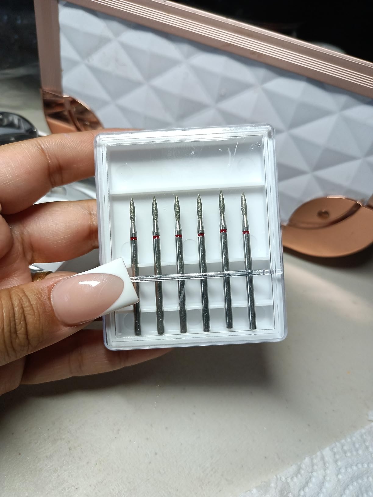 Amazon.com: Sibba 6Pcs Cuticle Drill Bit Set Flame Stainless Steel Bit ...