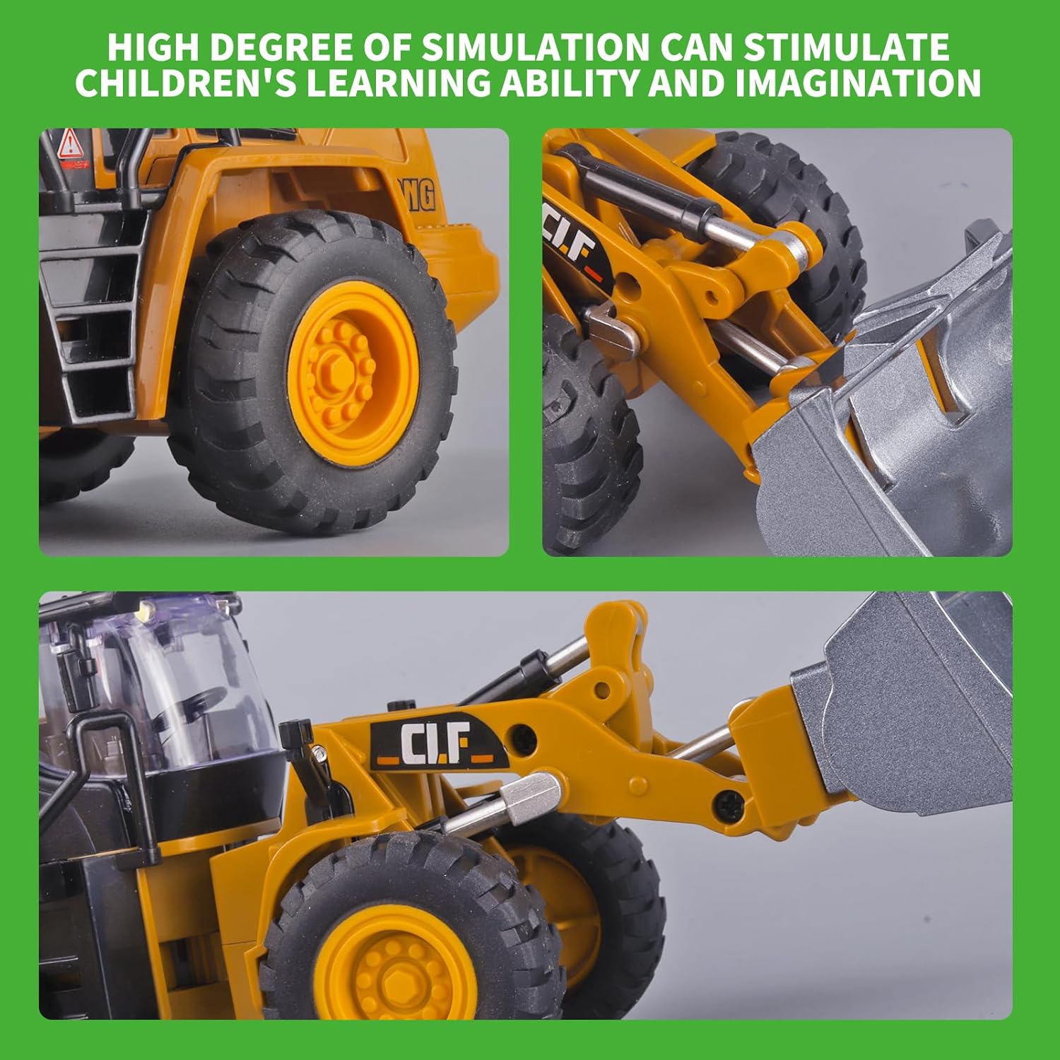 Bulldozer Toys for Boys Construction Truck Toys Wheel Loader,Bulldozer ...