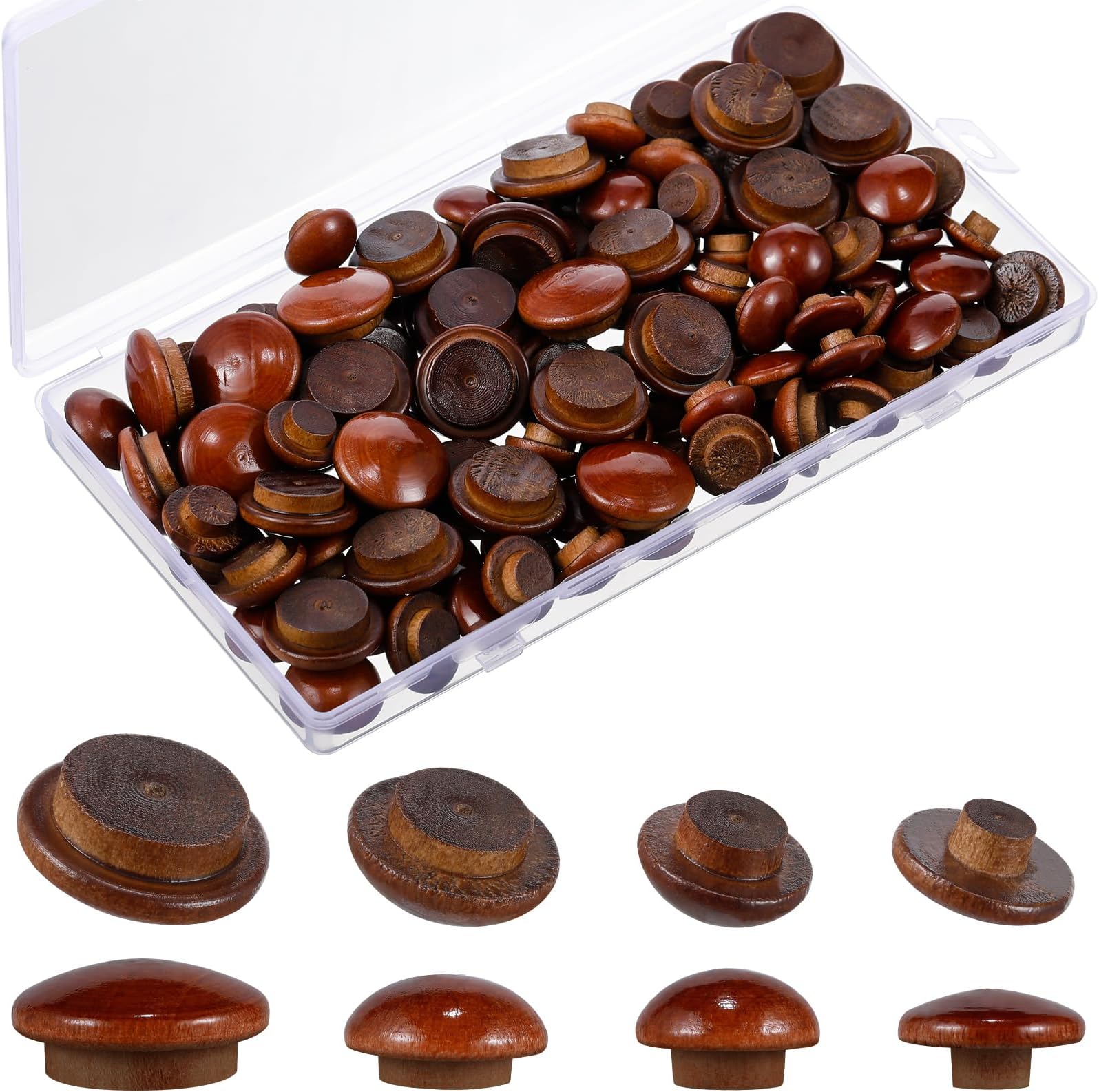 Amazon.com: Waltool 160 Pcs 2 Styles Wood Hole Plugs Assortment Set, 3/ ...