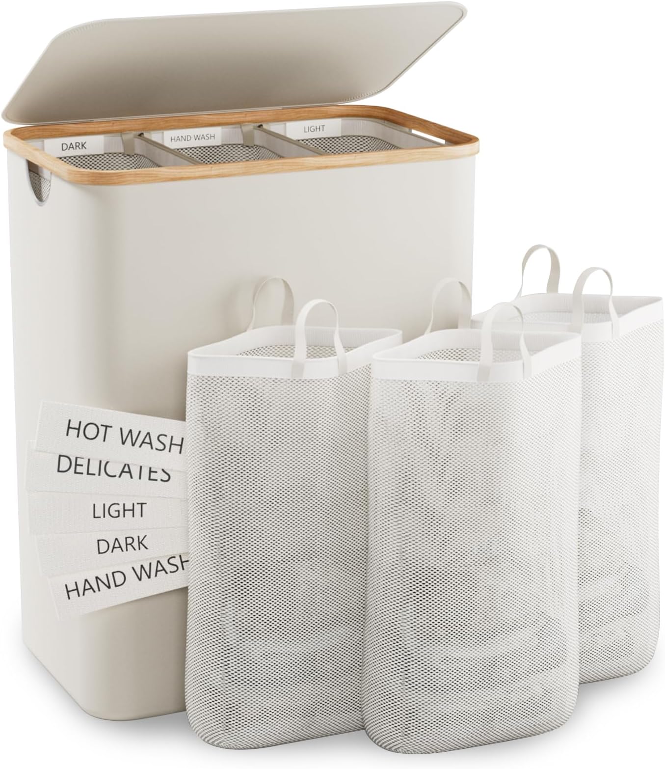 Amazon.com: Dxcaicc Laundry Hamper with Wood Shelf,Laundry Hamper ...