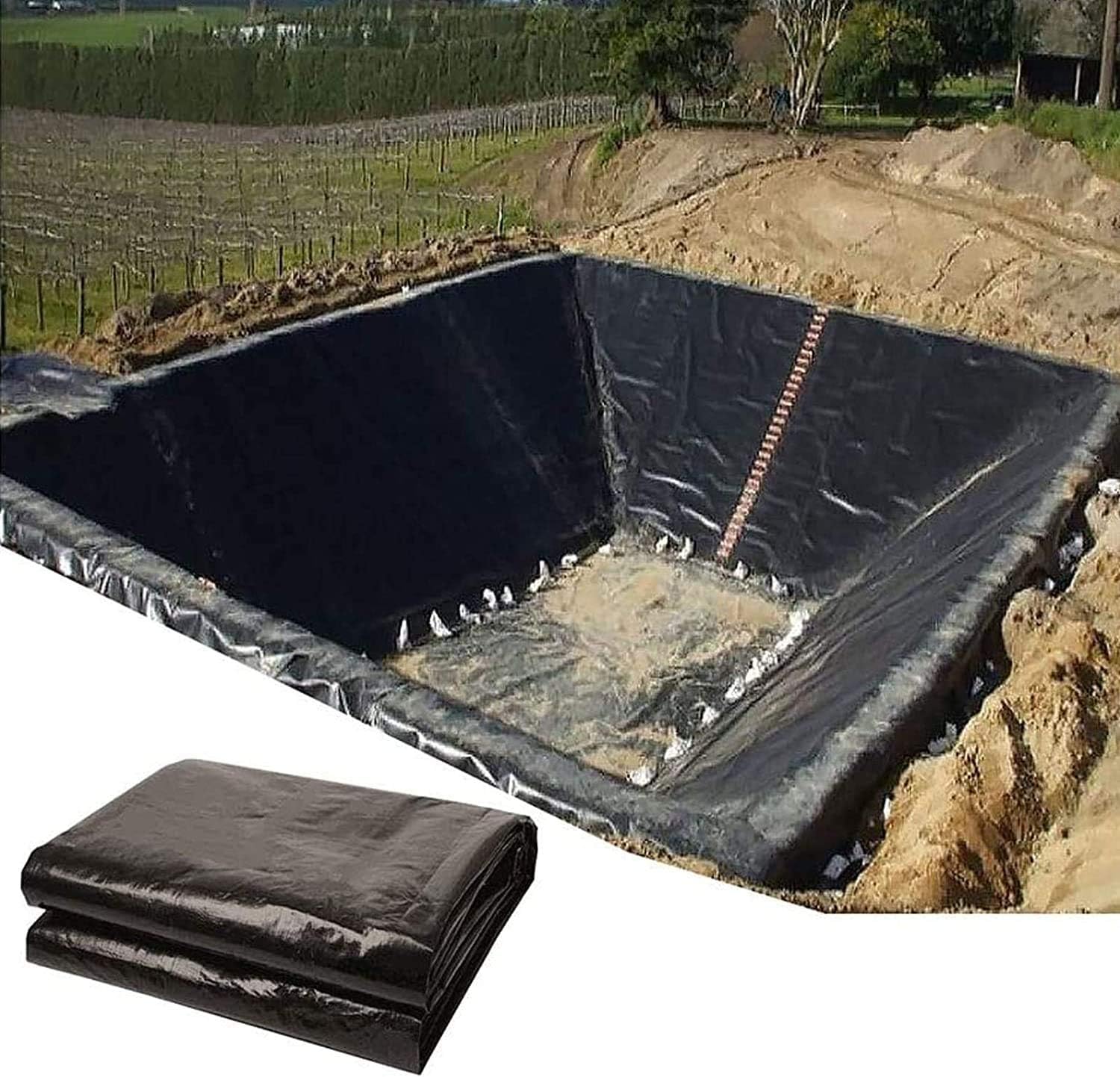 Amazon.co.jp: HDPE Waterproof Membrane Pond Forming Liner Garden Pool ...