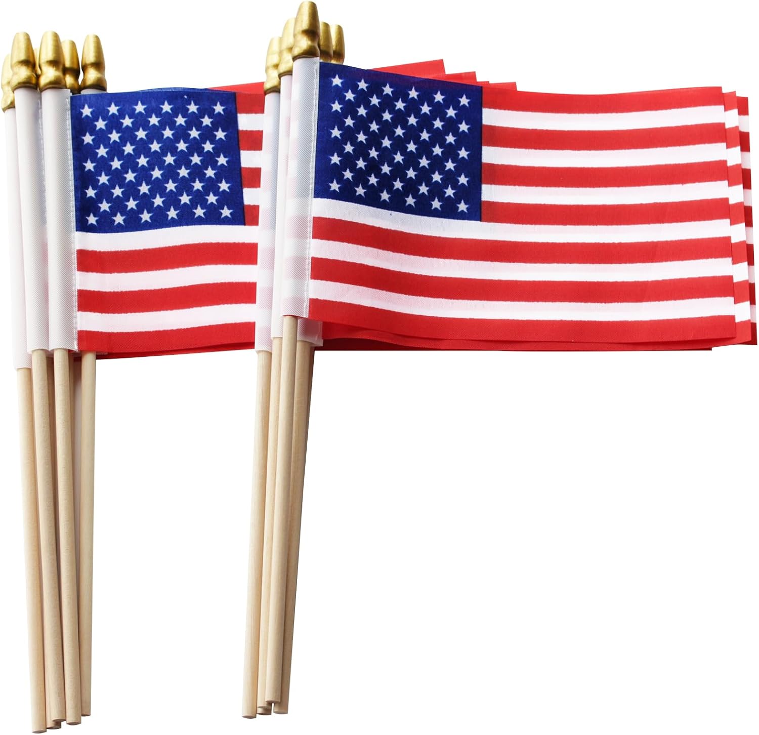 Amazon.com : Jesiramoo Small American Flags on Stick, 12 Pcs 4th of ...