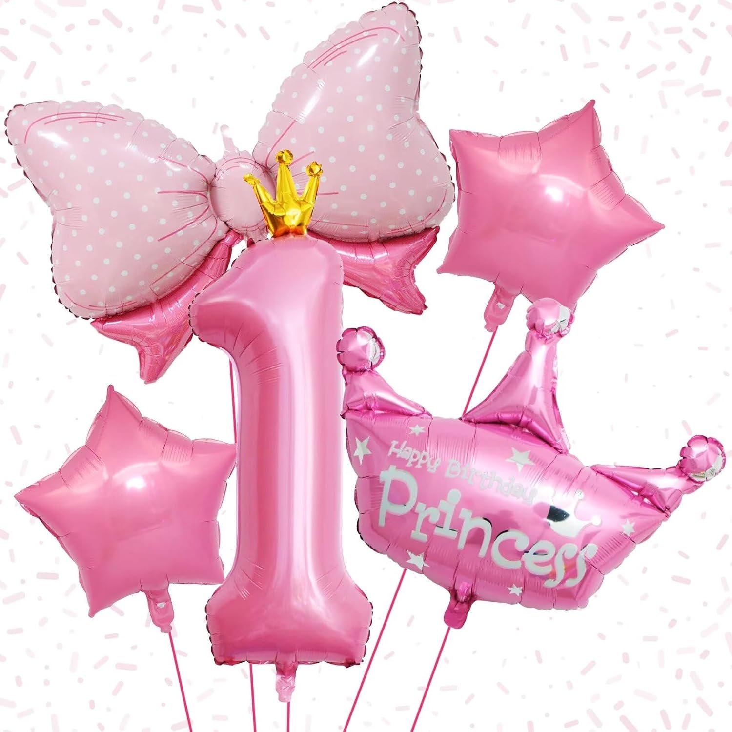 Amazon.com: 1st Birthday Decorations for Girls, Pink 1st Birthday ...
