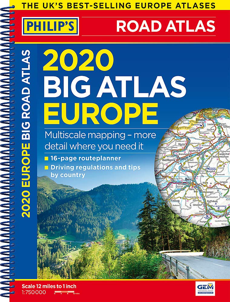 Philip's Big Road Atlas Europe: Spiral A3: (A3 Spiral binding) (Philips ...