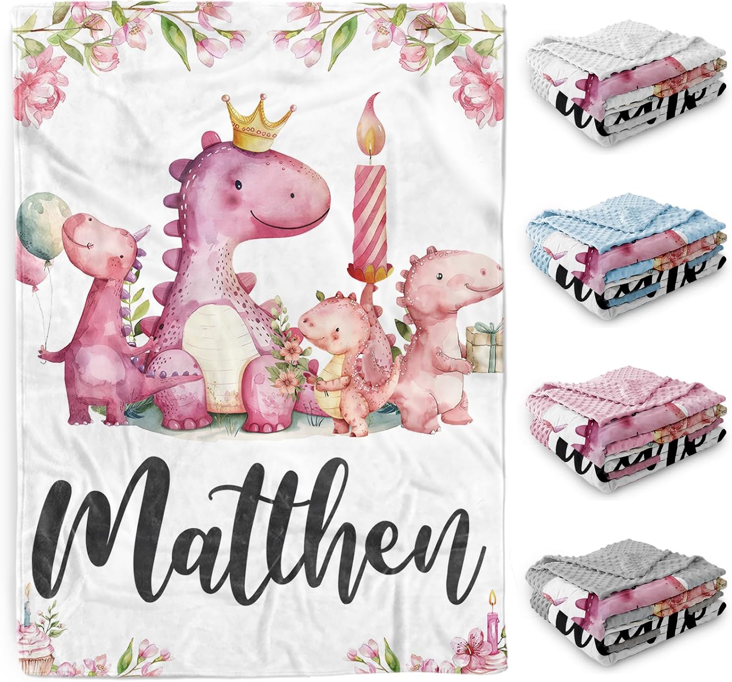 Amazon.com: Sunamd Custom Baby Blanket with Name, Personalized Baby ...