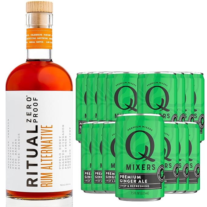 Amazon.com : Ritual Zero Non-Alcoholic Rum Alternative with of Q Mixers ...