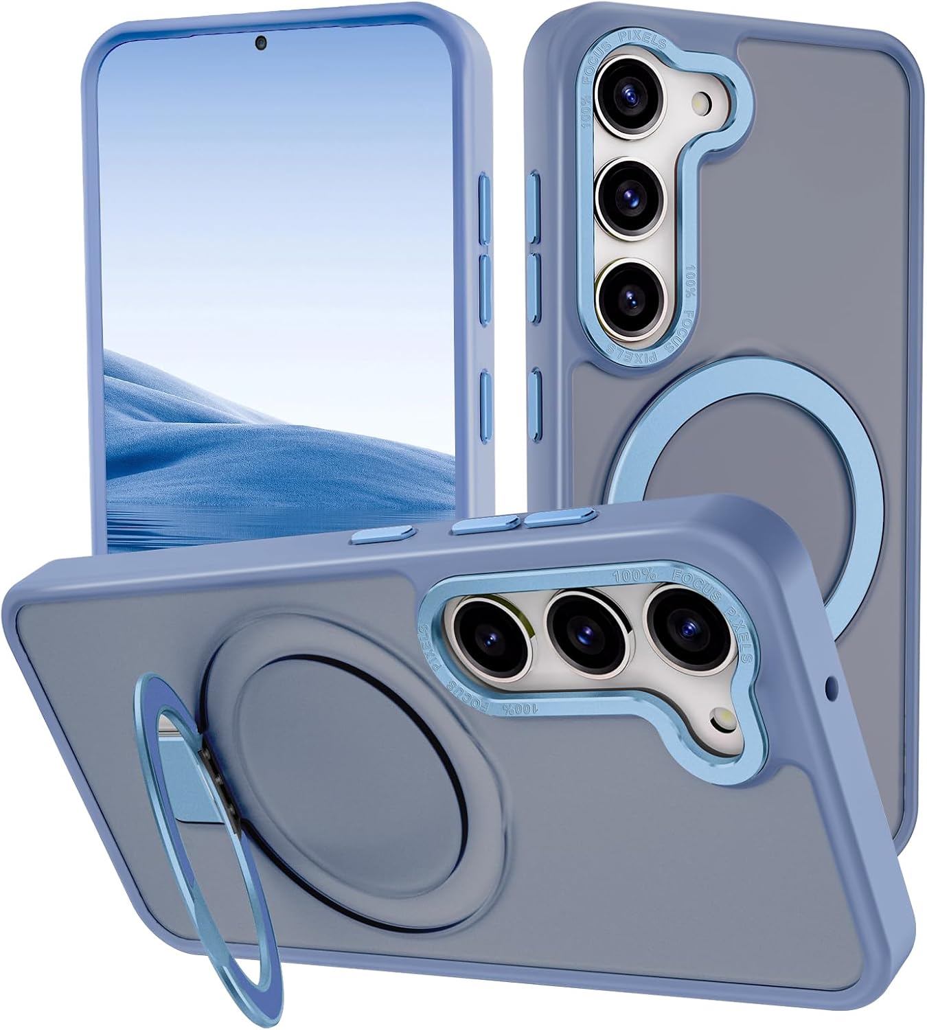 Amazon.com: STERKER Magnetic Ring Stand Case for Samsung Galaxy S24 ...