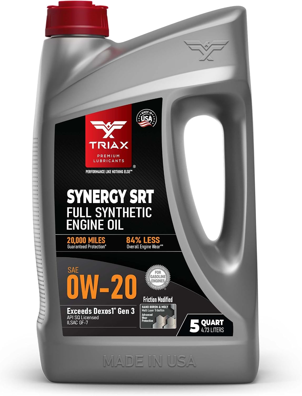TRIAX Synergy SRT 0W-20 - Full Synthetic, Friction Modified Engine Oil ...