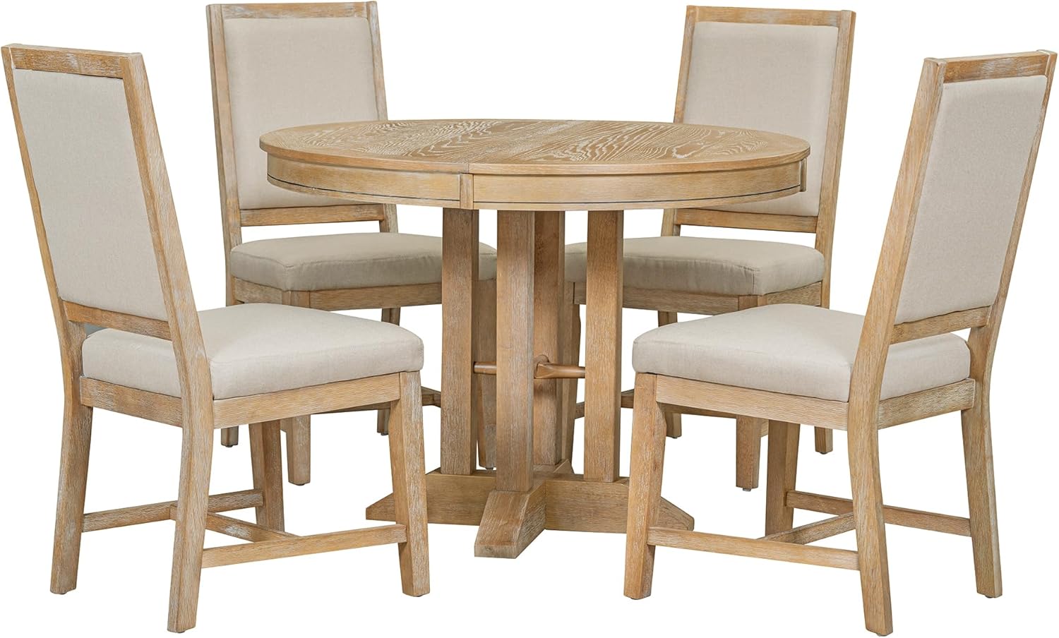 Amazon.com - FIVEGIVEN 5 Piece Dining Table Set for Farmhouse Kitchen ...