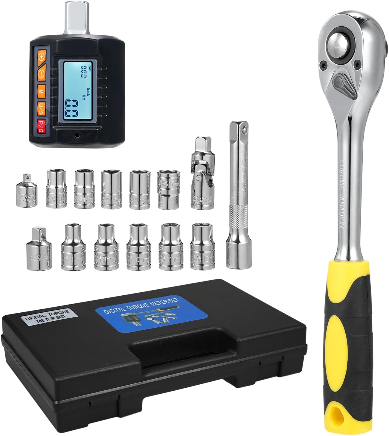 ENT-200 Digital Torque Meter Set Wrench Torque Tester 1/2'' Drive ...