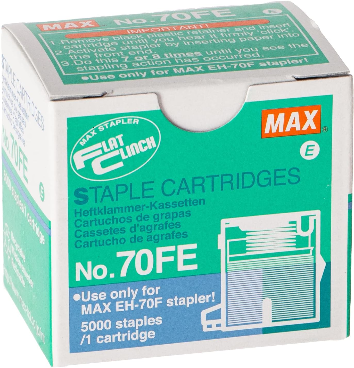 Amazon.com : IDEAL 9000856 1 VE Flat Staple Magazine for 8560, 5 Pack ...