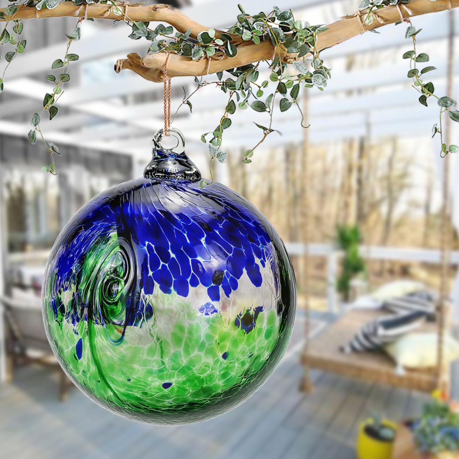 Hand Decorated Gazing Balls Elephant Orb Solar Figure – Whitakers