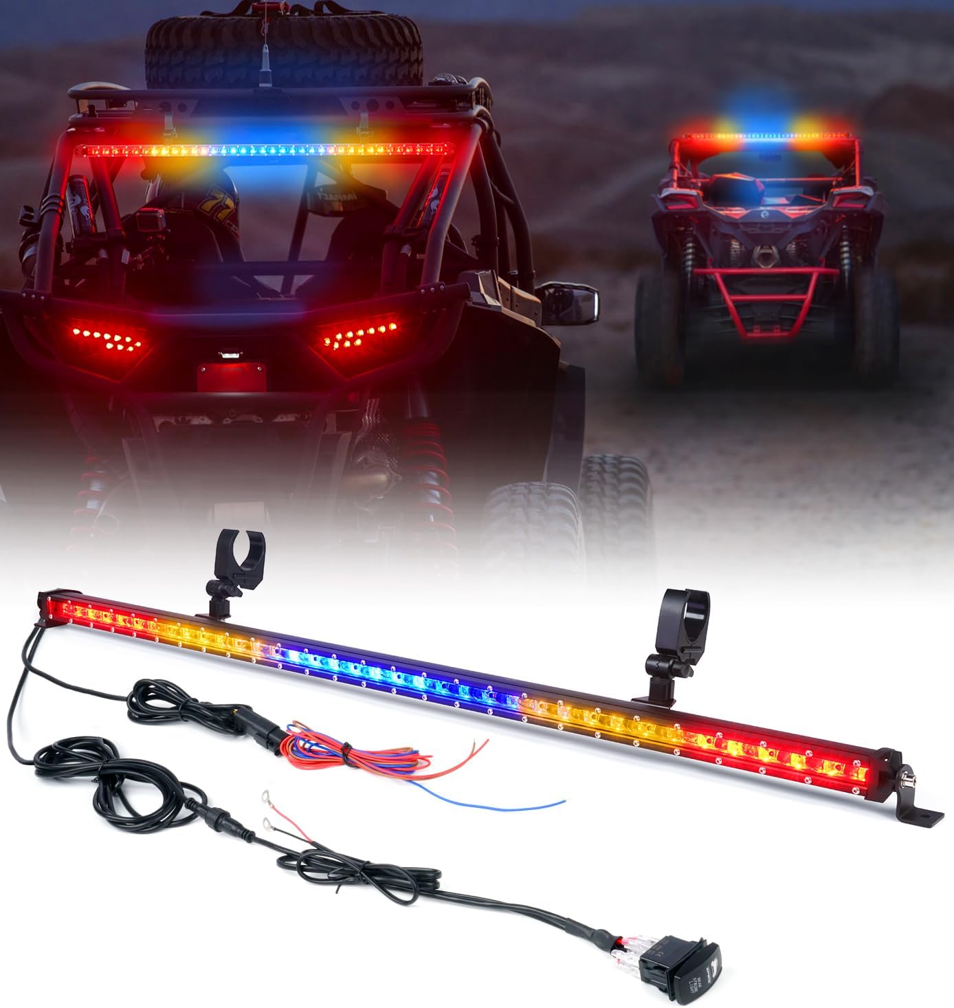 Amazon.com: Lupar 36 Inch LED Chase Light Bar, w/Brake Reverse Turn ...