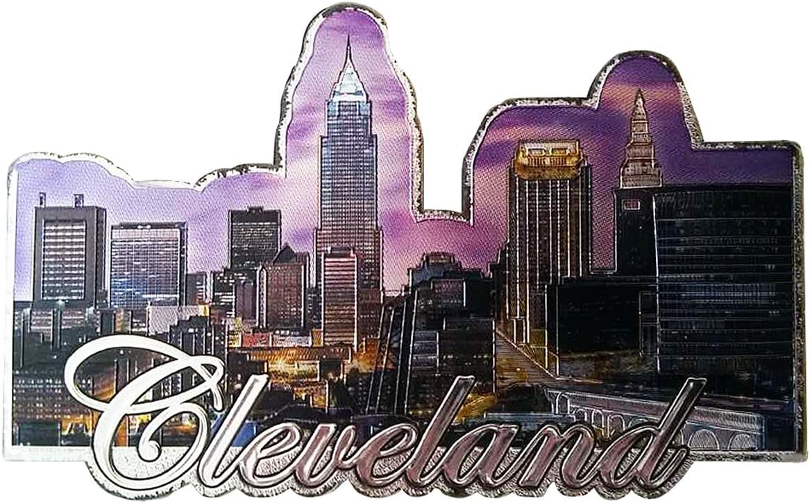Amazon.com: City of Cleveland Night Skyline Souvenir Skyline Foil ...