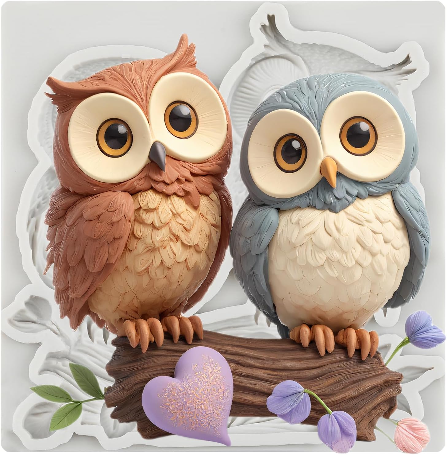 Amazon.com: TAOXIBEI Owl Resin Silicone Molds Owl Polymer Clay Mold for ...