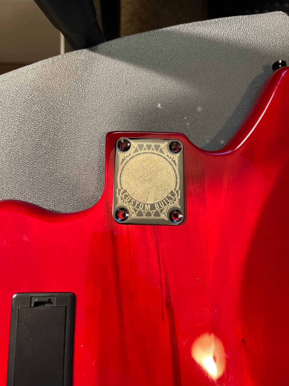 Amazon.com: Standard 4 Bolt "Custom Built" Engraved or Printed Guitar ...