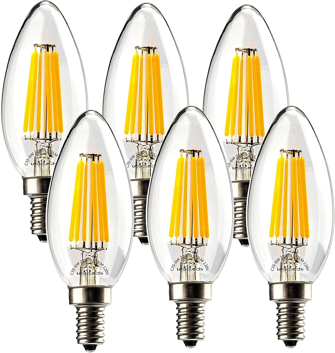 ABI Candelabra LED Light Bulb, Modern Design, 3W (15W Equivalent), E12 ...