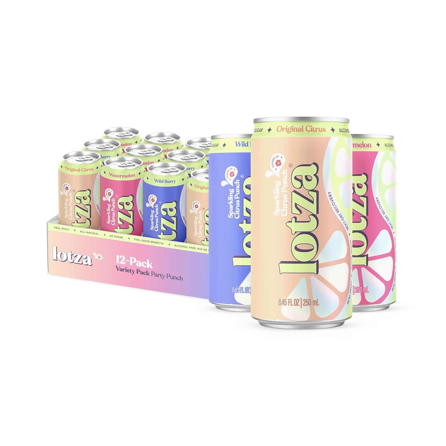 Amazon.com : Lotza Sparkling Citrus Punch, Non-Alcoholic Mixer or ...