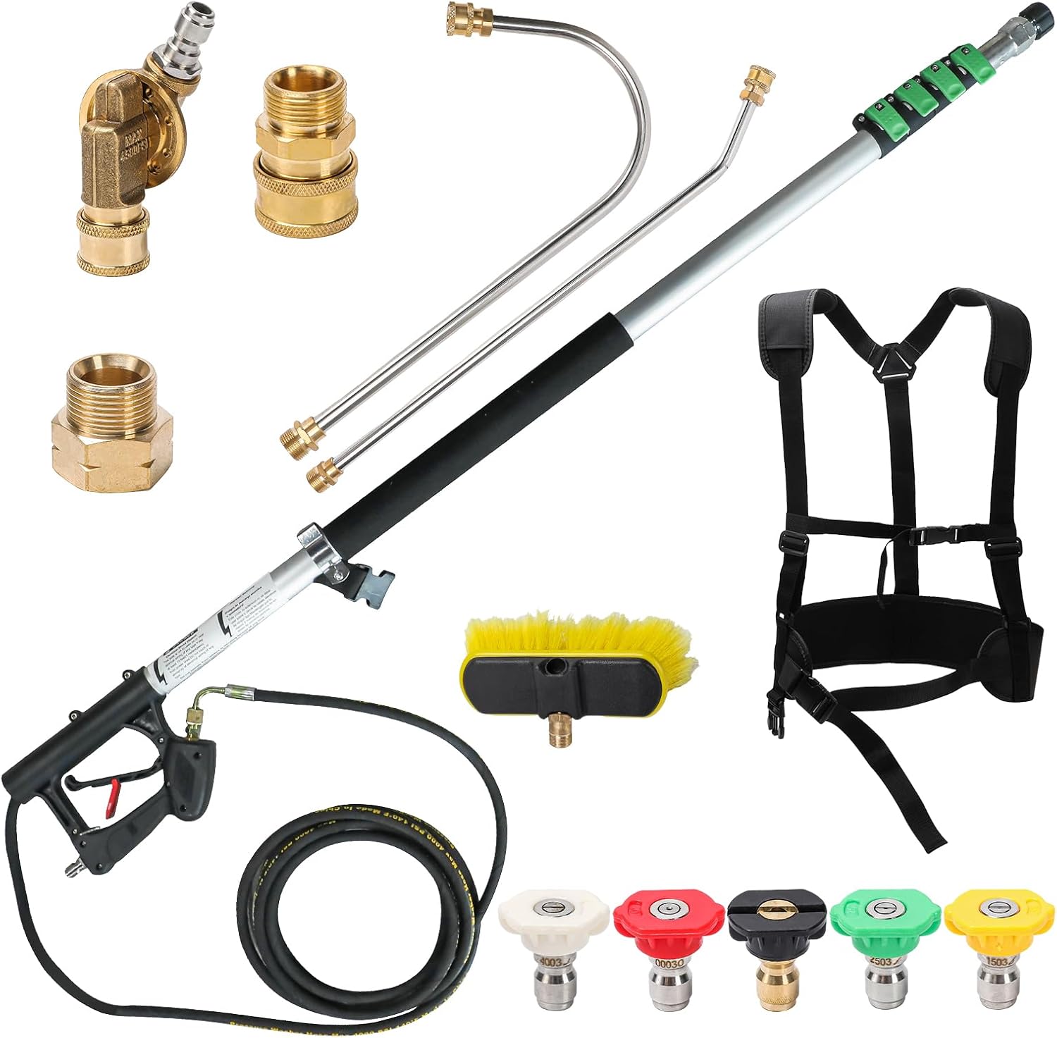 Amazon.com: 24 FT Pressure Washer Telescoping Wand with Pressure Washer ...