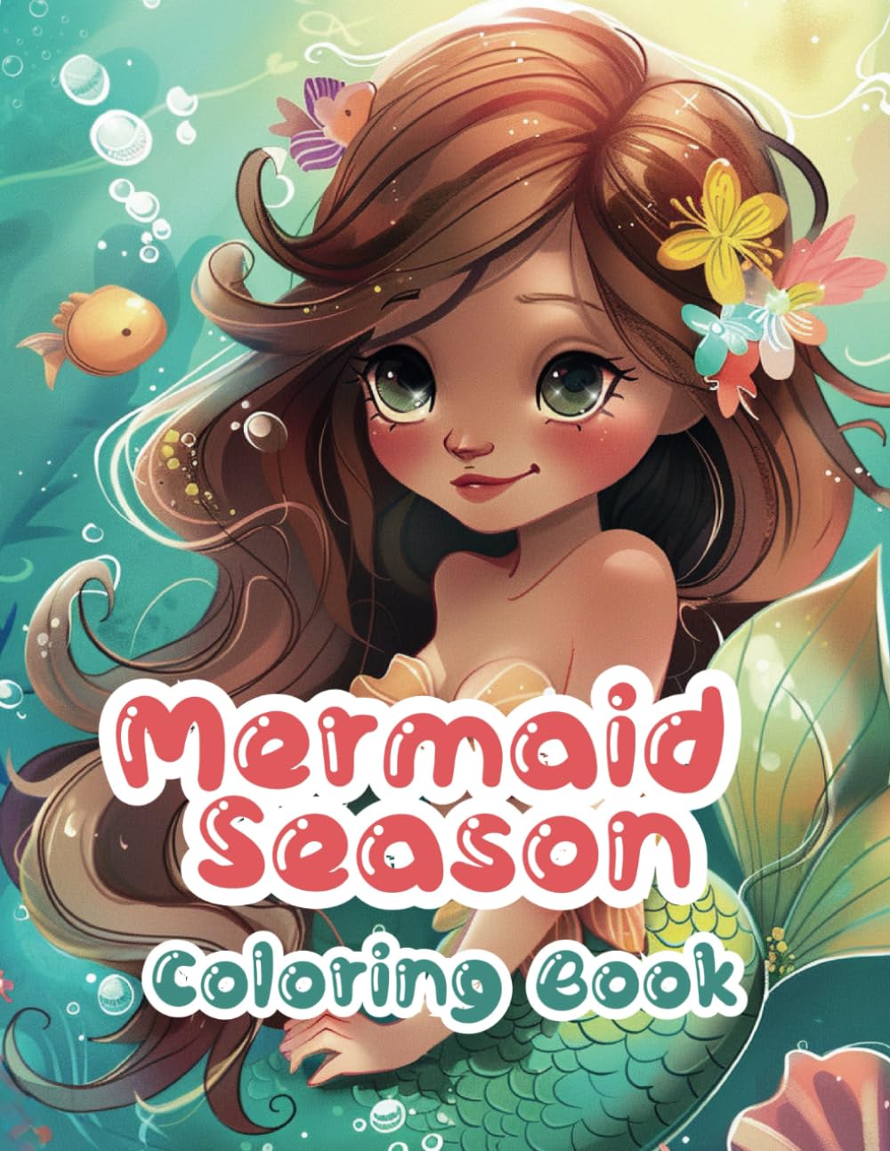 Amazon.com: Mermaid Season Coloring Book: Simple Coloring with Ocean ...