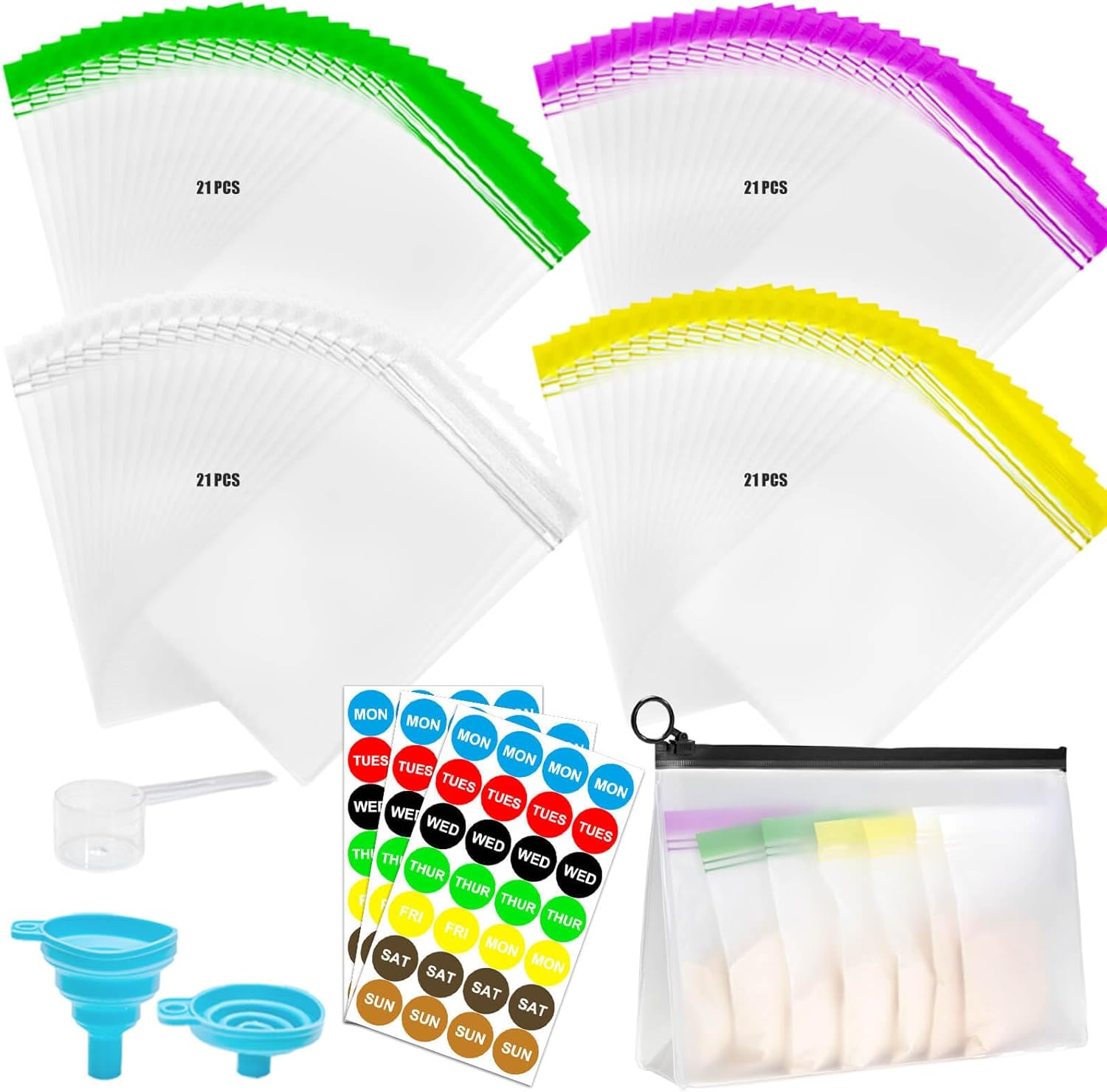 Amazon.com: 84pcs Protein Powder Travel Container, Single Dose Bags and ...