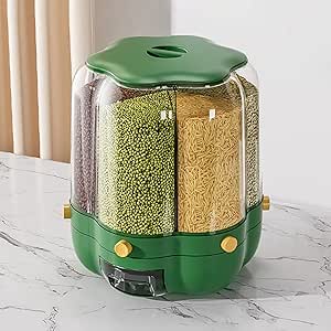 Amazon.com: ZXXHNNAIH 6 Grid Rotating Food Dispenser,Dry Food Dispenser ...