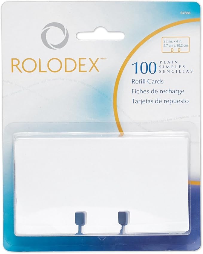Amazon.com: Rolodex Rotary File Card Refills, Unruled, 2-1/4 Inches ...