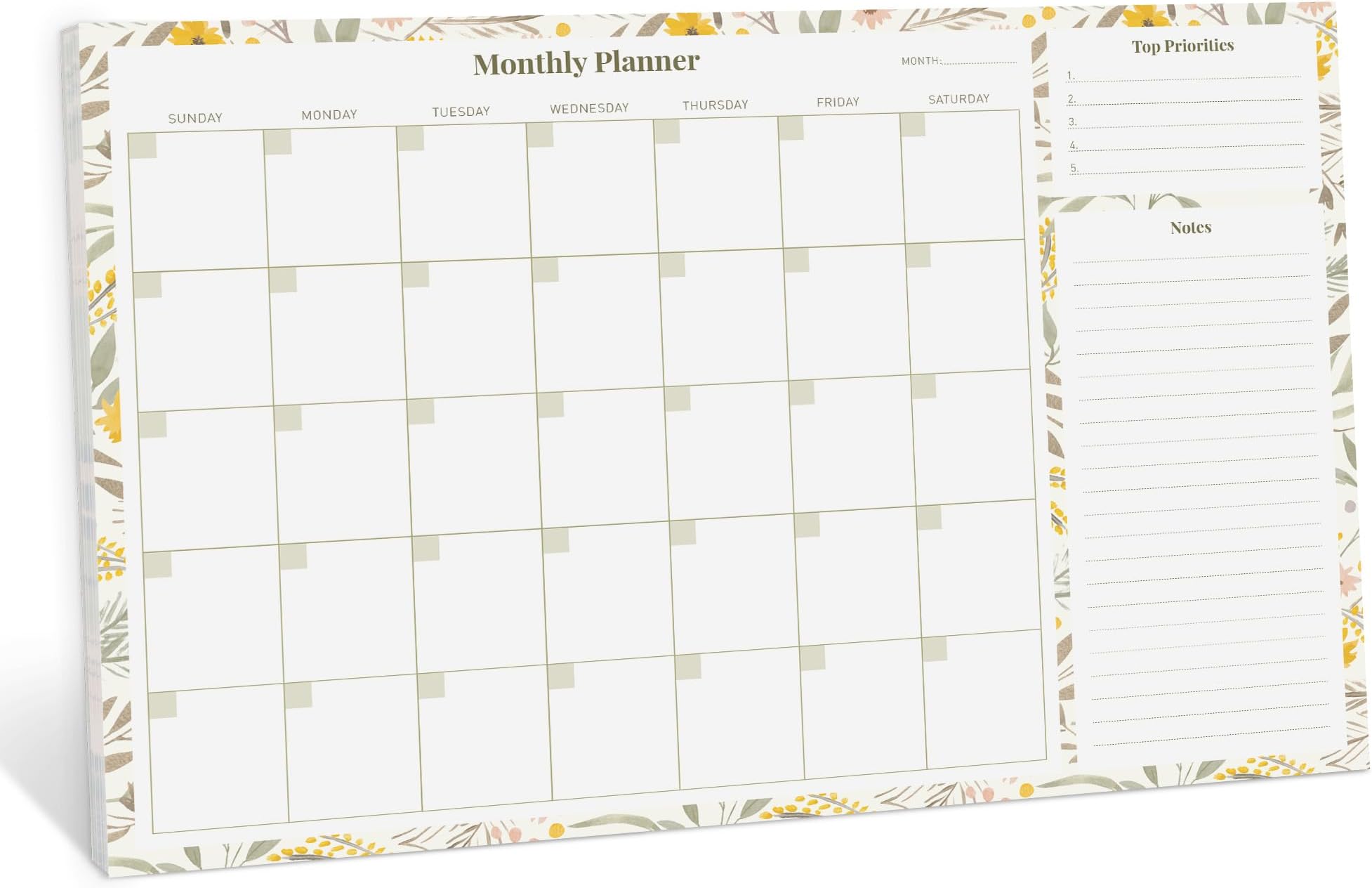 Amazon.com : Rileys Monthly Planner Desk Pad, Undated Planner Calendar ...