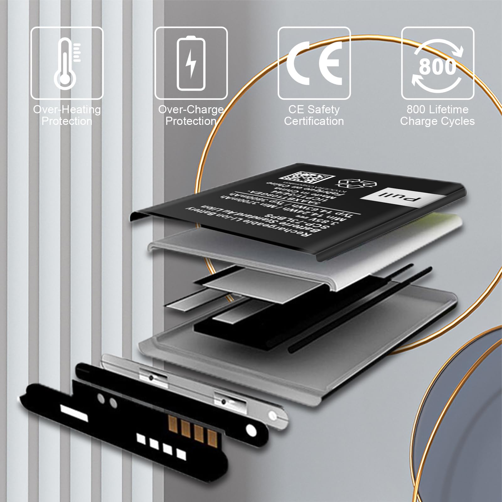 Snapklik.com : SCP-73LBPS Battery, 2024 New Upgrade 3800mAh Ultra High ...