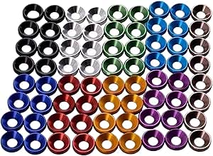 Amazon.com: DHSWZ Ctongrun-Washers M2 M2.5 M3 M4 M5 M6 M8 Colourful Anodized Countersunk Head ...